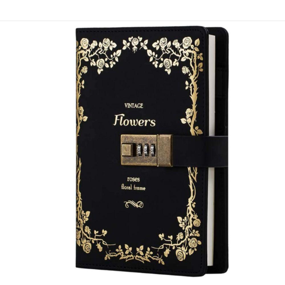 Cheap Diary Journal with Lock Cover Stamping Embossed Design Ruled Hot ...