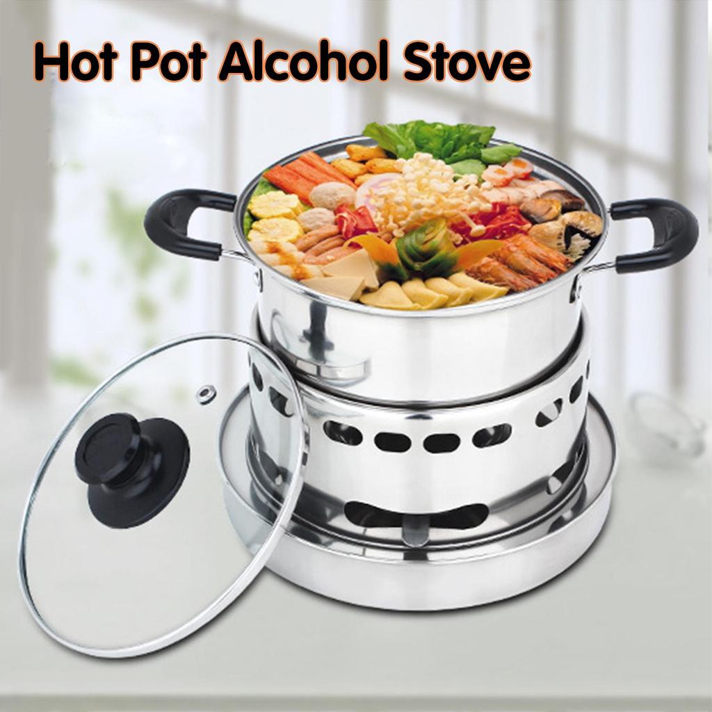 Buy Party Camping Cooking Stove Cookware Spirit Cooker Heater Hot Pot ...