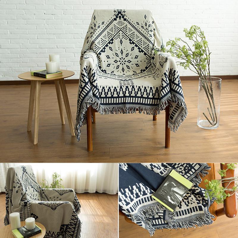 Buy Nordic Style Sofa Cloth Sofa Towel Pad Cotton Knitted Blanket ...