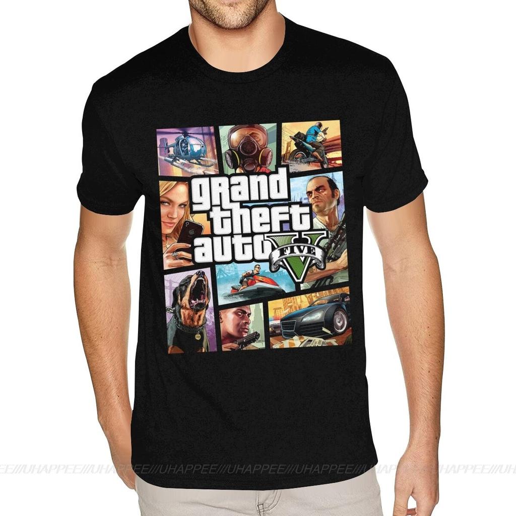High Quality Standard Gta Grand Theft Auto V Shirt Homme Grunge Fashion ...
