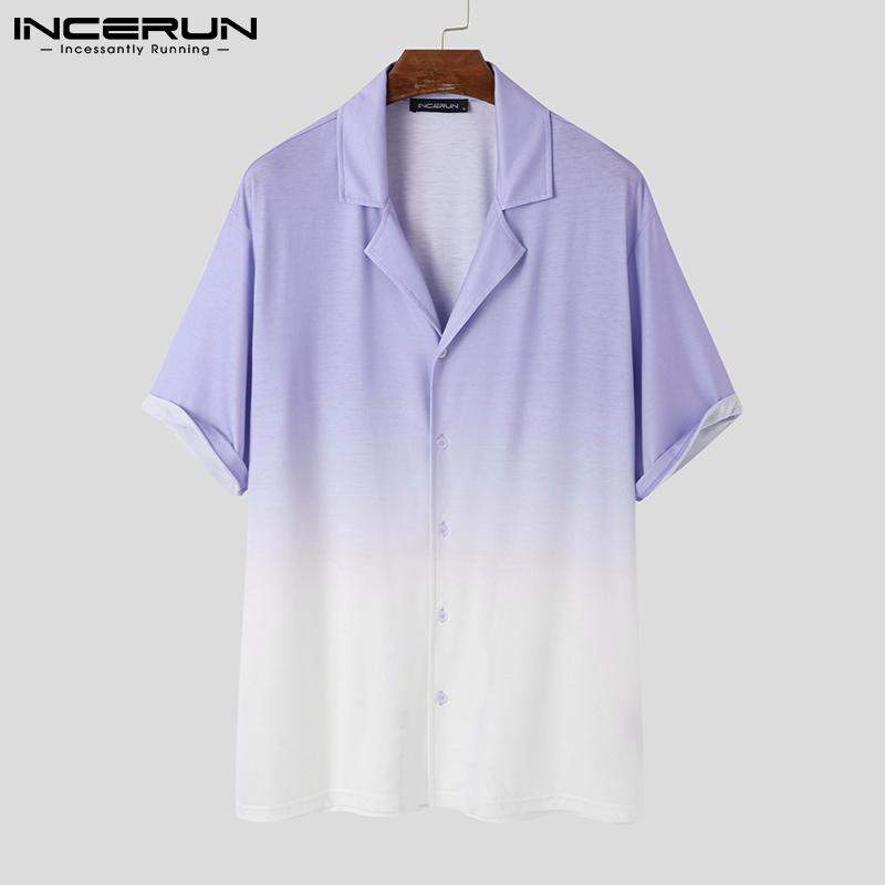 Buy INCERUN S-5XL Mens Fashion Summer Clothes Short Sleeves T-shirts ...