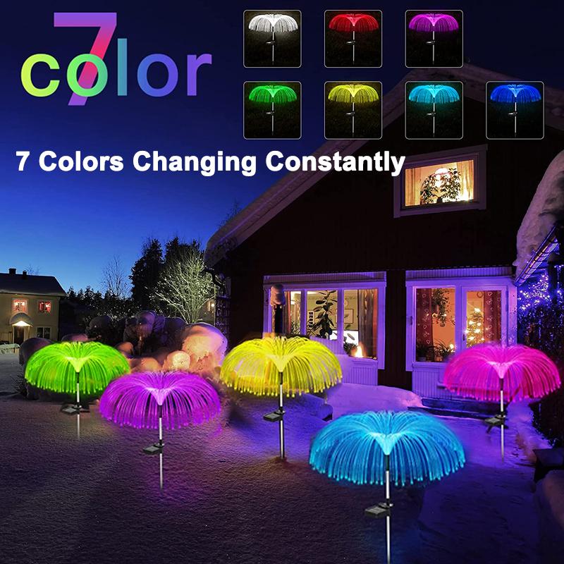 Cheap 1/2/4 PCS Solar Jellyfish Light Garden Solar Lamp Outdoor 7 Color ...