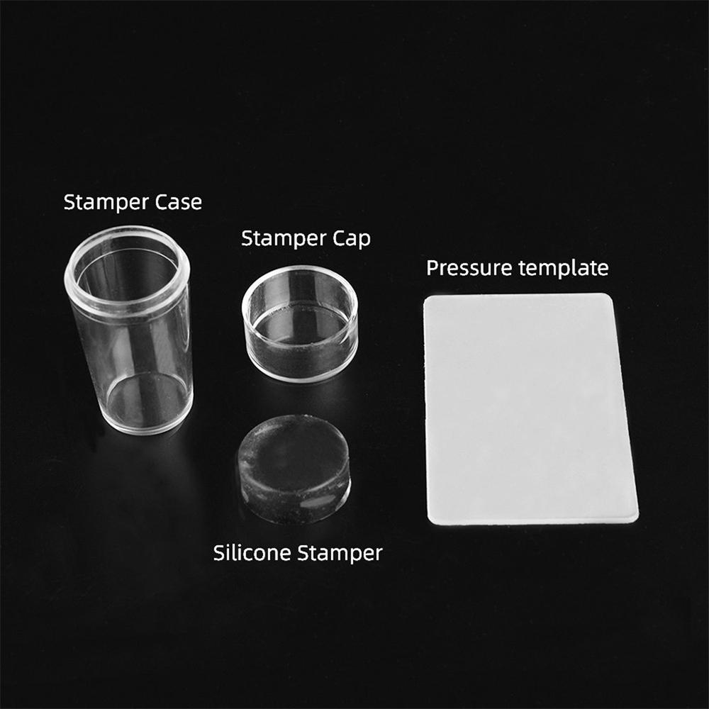 Buy 10pc Geometry Round Nail Stamping Plate Silicone Nail Art Beater ...