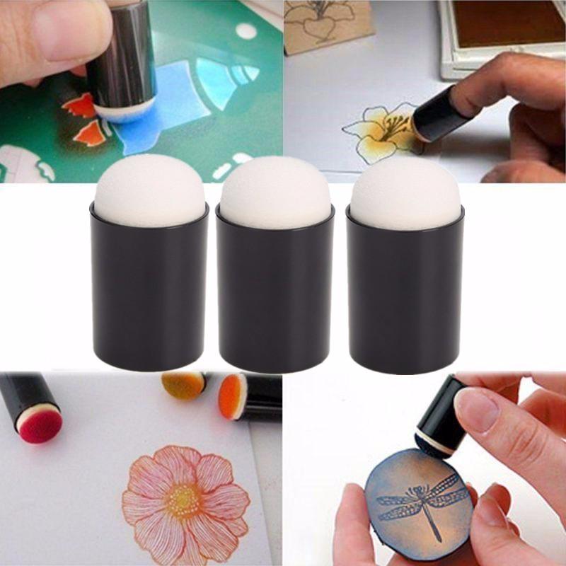 Oil Based Inking Craft Art Tools Ink Pad Stamping Brush Finger Sponge ...