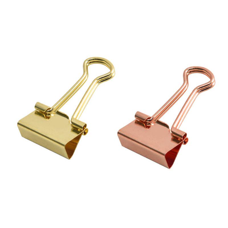 16pcs 19mm Mini Metal Binder Clip Paper Pile Photo Message Ticket Notes ...