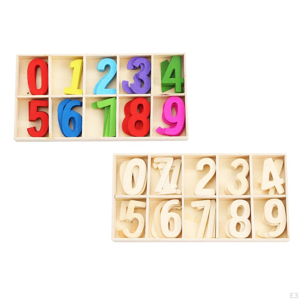Buy 50 Count Wooden Numbers to 9 Early Learning Displays Gift at ...