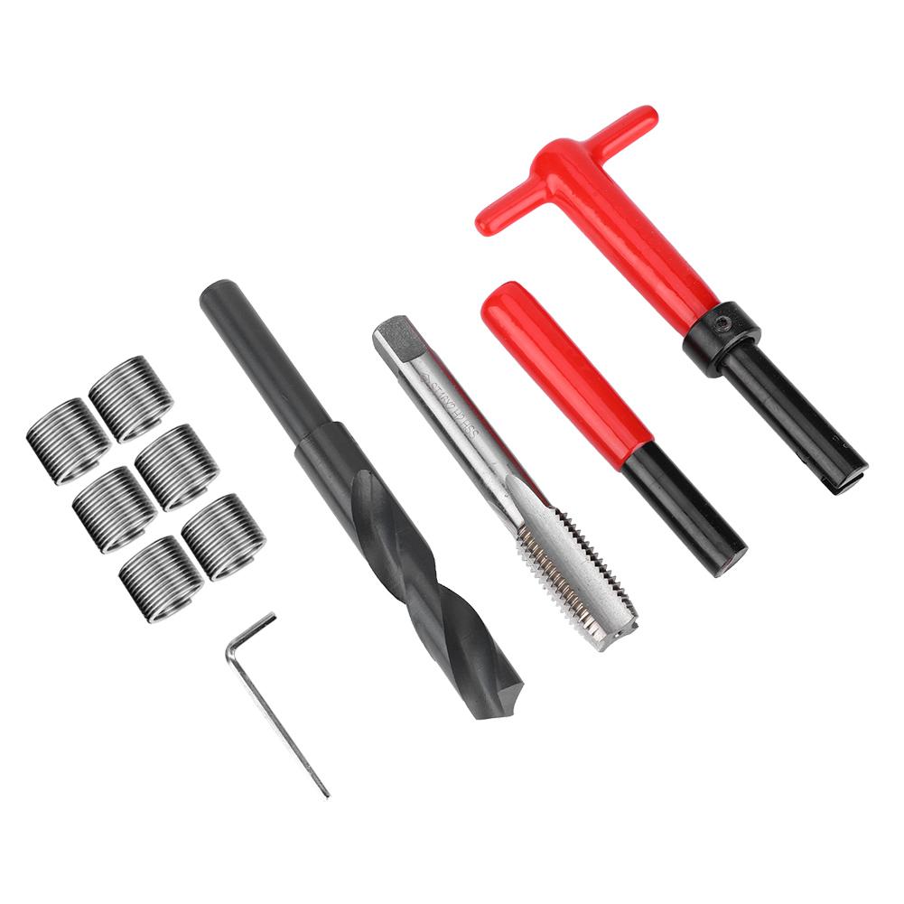 Buy 11Pcs Thread Repair Kit Stainless Steel Twisted Drill Tap Wrench ...