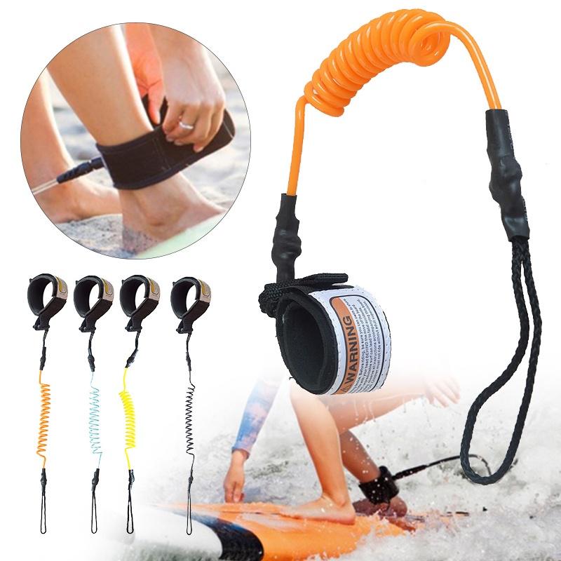 Buy 5mm Stand Up Paddle Board Coiled Spring Leg Foot Rope Surfing Leash ...