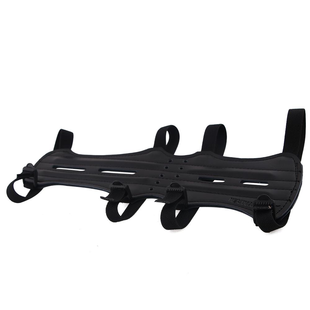 Buy Black PU Shooting Archery Arm Guard Bow Protect 4 Straps Gear at ...