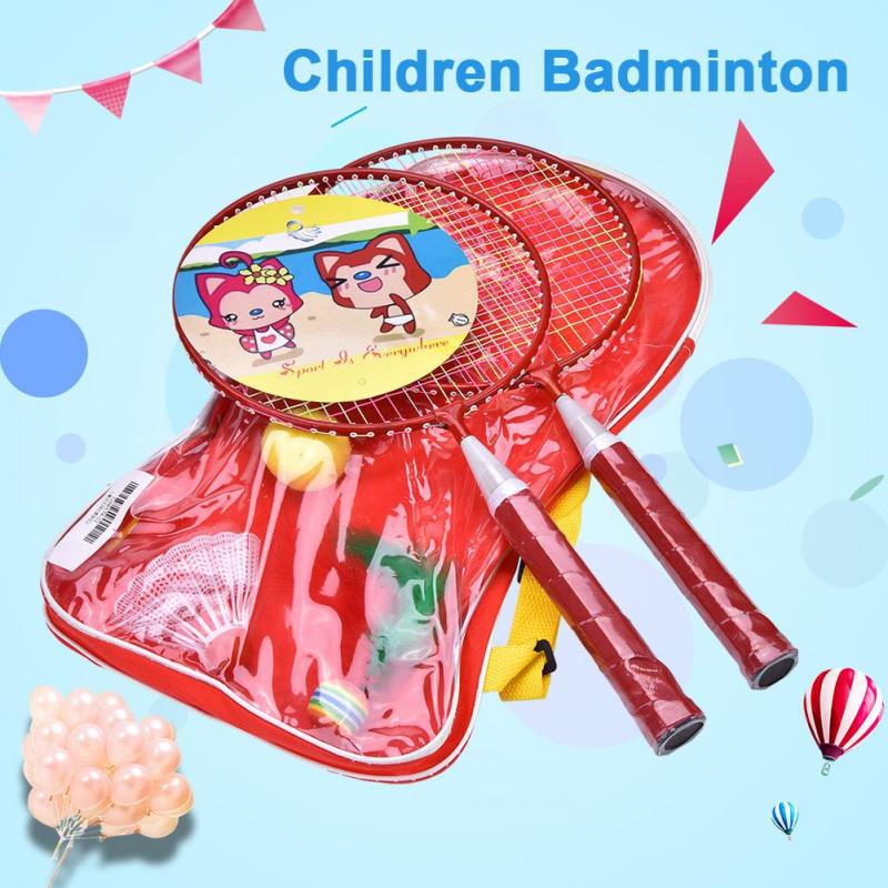 Buy 1 Pair Colorful Children Entertainment Cartoon Badminton Rackets ...
