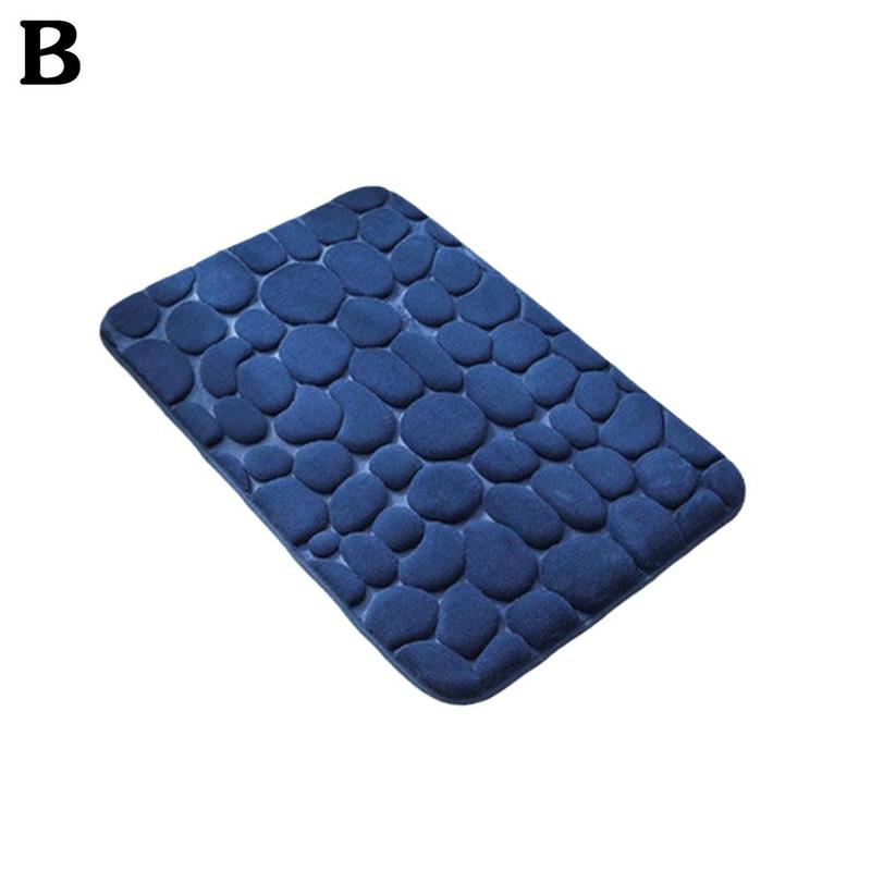 Buy New Cobblestone Embossed Bathroom Bath Mat Coral Fleece Shower Foam ...