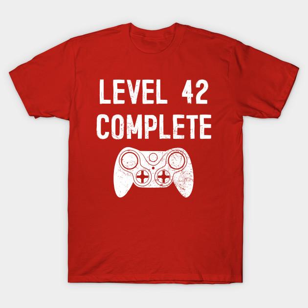 Buy Unisex Fashion TShirt level 42 complete 42 years old birthday gamer ...