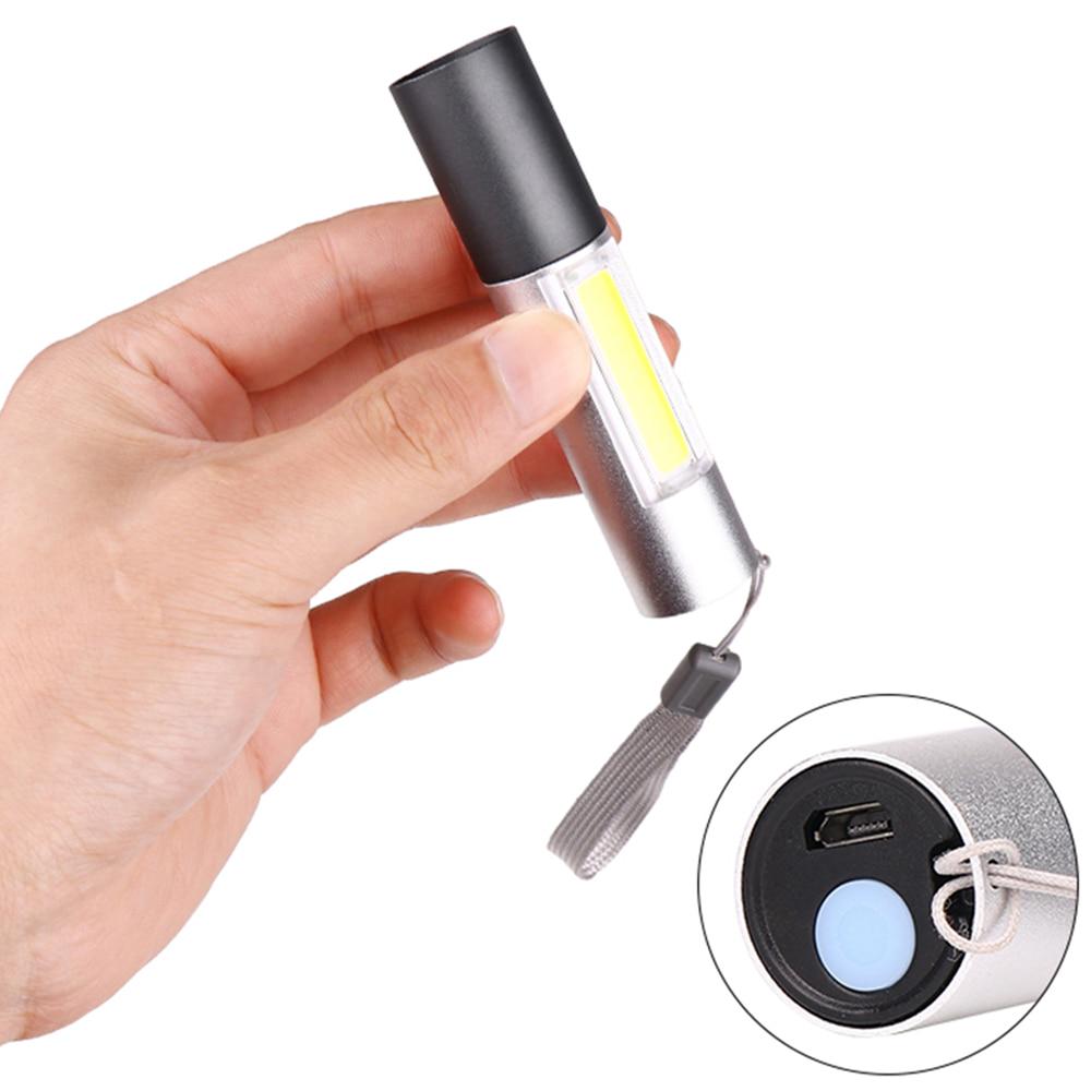 Powerful 8000LM USB Rechargeable LED Flashlight COB Torch Zoomable ...
