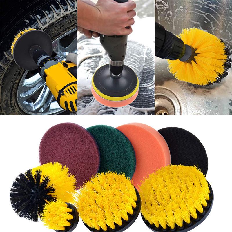 Buy Cleaning Supplies Drill Brush Scrub Pads 8 Piece Power Scrubber Kit ...