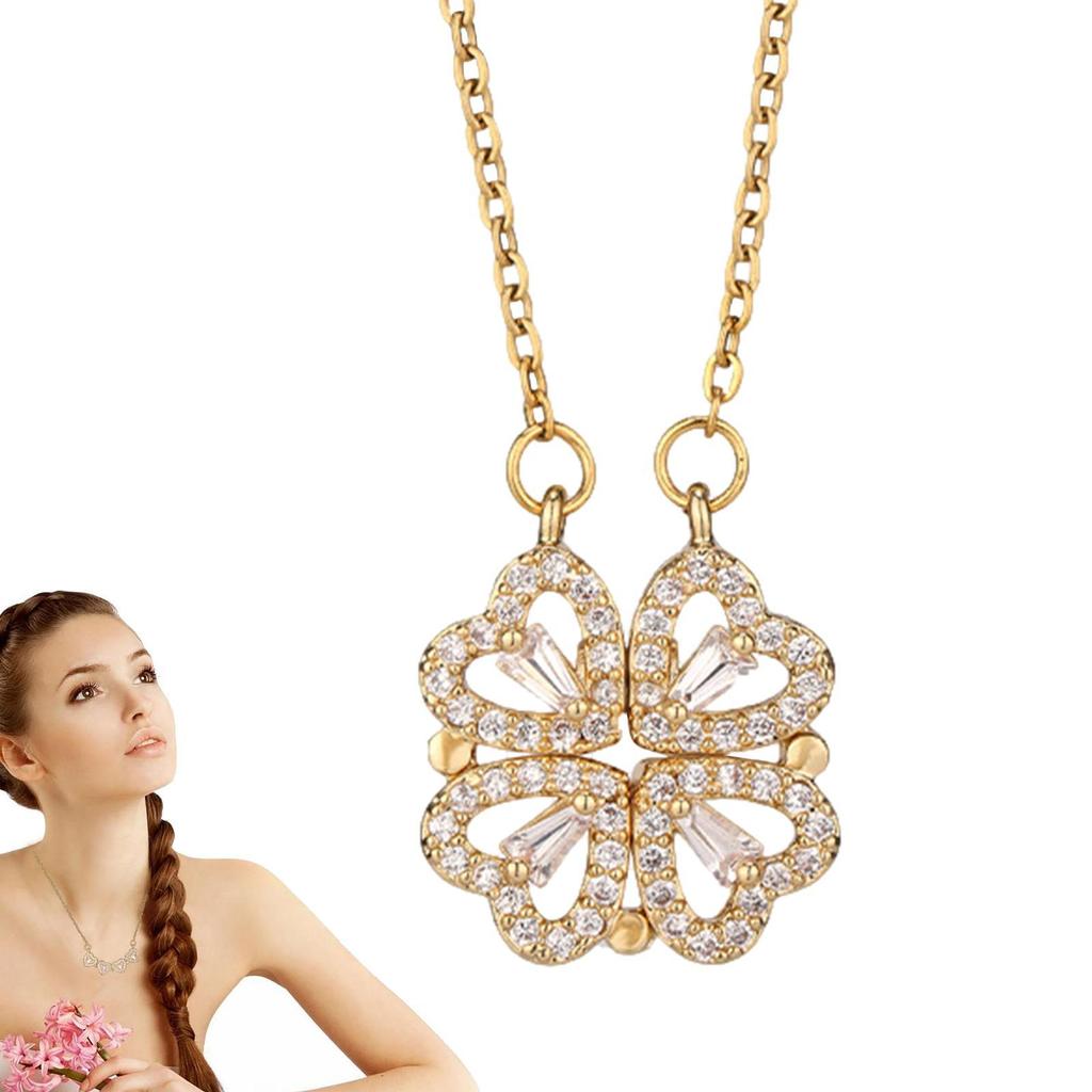 Buy Clover Jewellery Necklace | Crafted 4 Leaf Clover Heart Necklace ...