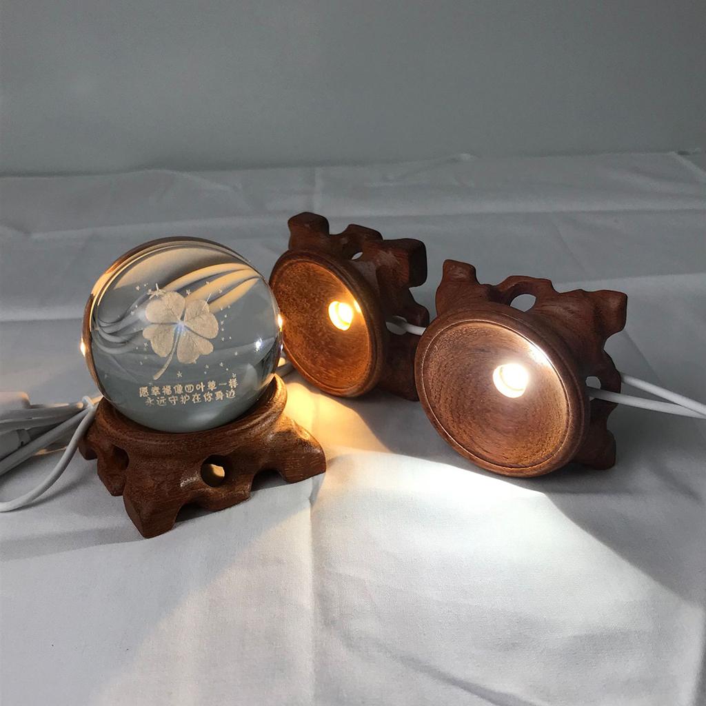 Buy DIY Solid Wood Led Light Dispaly Base LED Lights Display Base ...