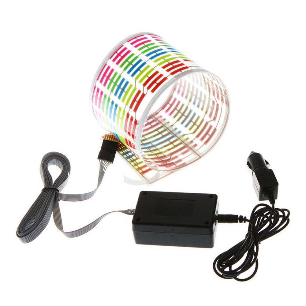 Car RGB LED Music Rhythm Flash Light Sound Activated Sensor Equalizer ...