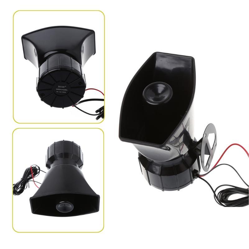 100W 12V Car Truck Alarm Police Fire Loud Speaker PA Siren Horn MIC ...