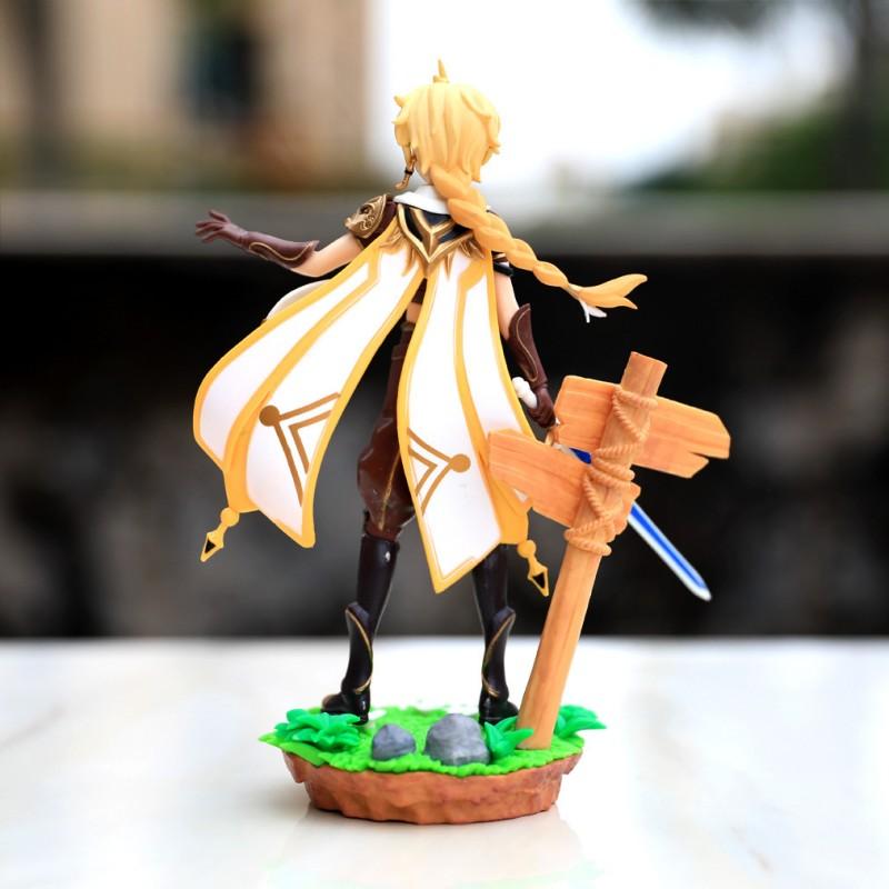 Buy 20CM Anime Genshin Impact Aether Lumine Barbara PVC Anime Figure ...
