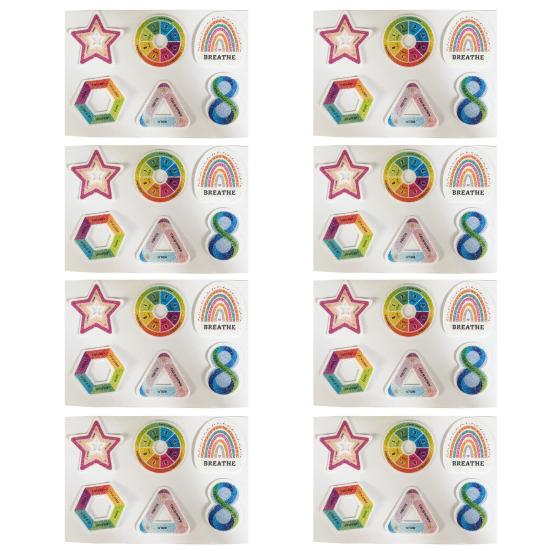 48Pcs Tactile Sensory Stickers Set with Different Shapes Reusable ...