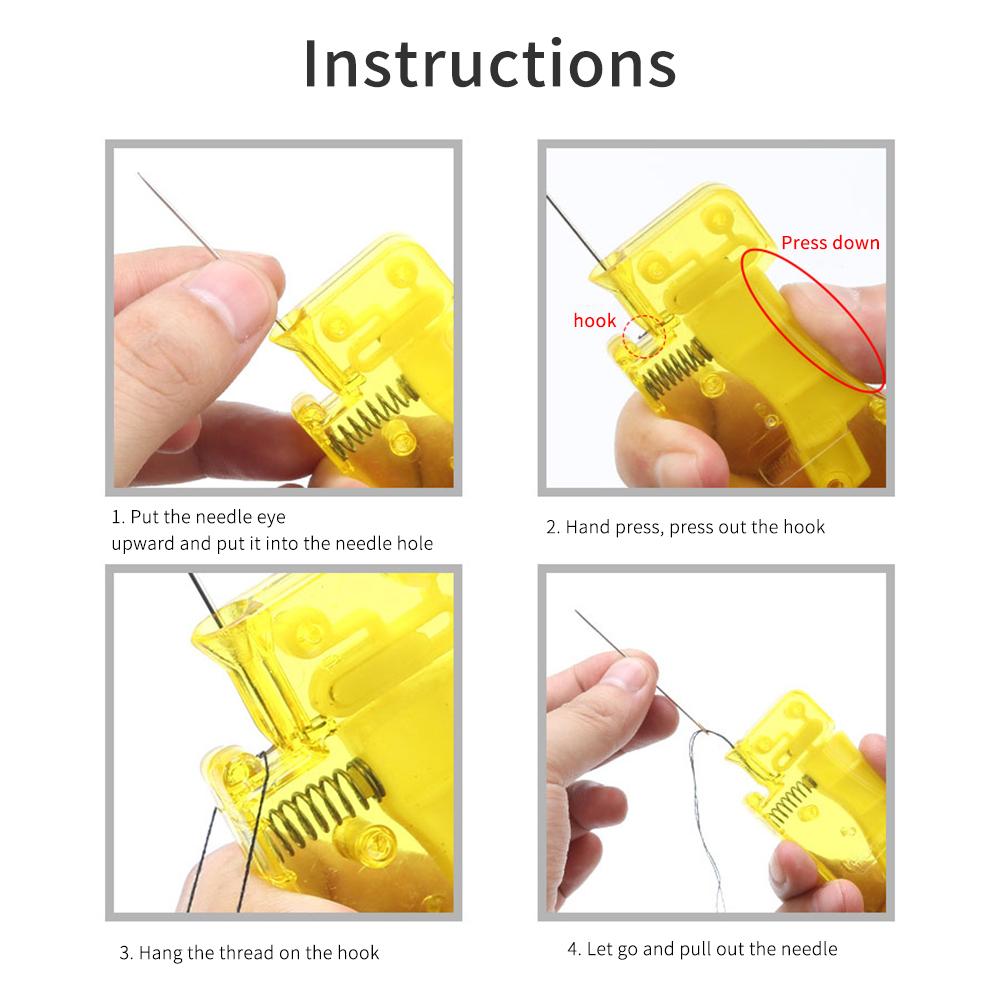Goedkope 1/2/3Pcs Automatic Needle Threader Hand Sewing DIY Tool ...