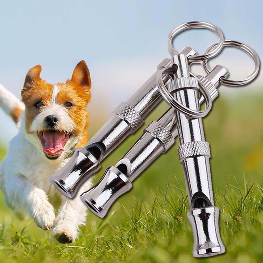 Stainless Steel Pet Dog Whistle Two-tone Flute Stop Barking Repeller ...
