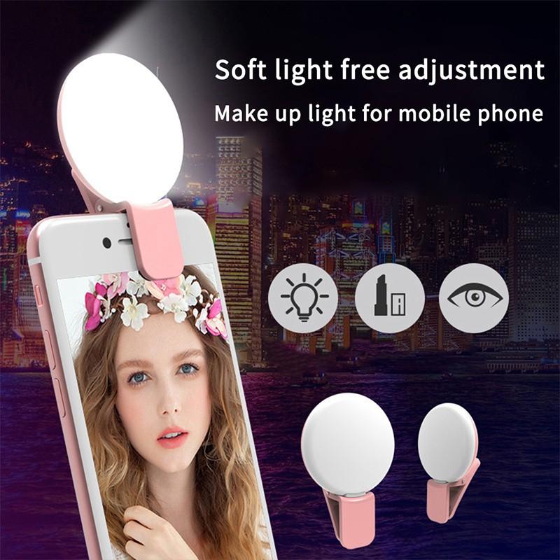 Buy 1PCS LED Fill Light Phone Selfie Lamp USB Rechargeable Beauty Light ...