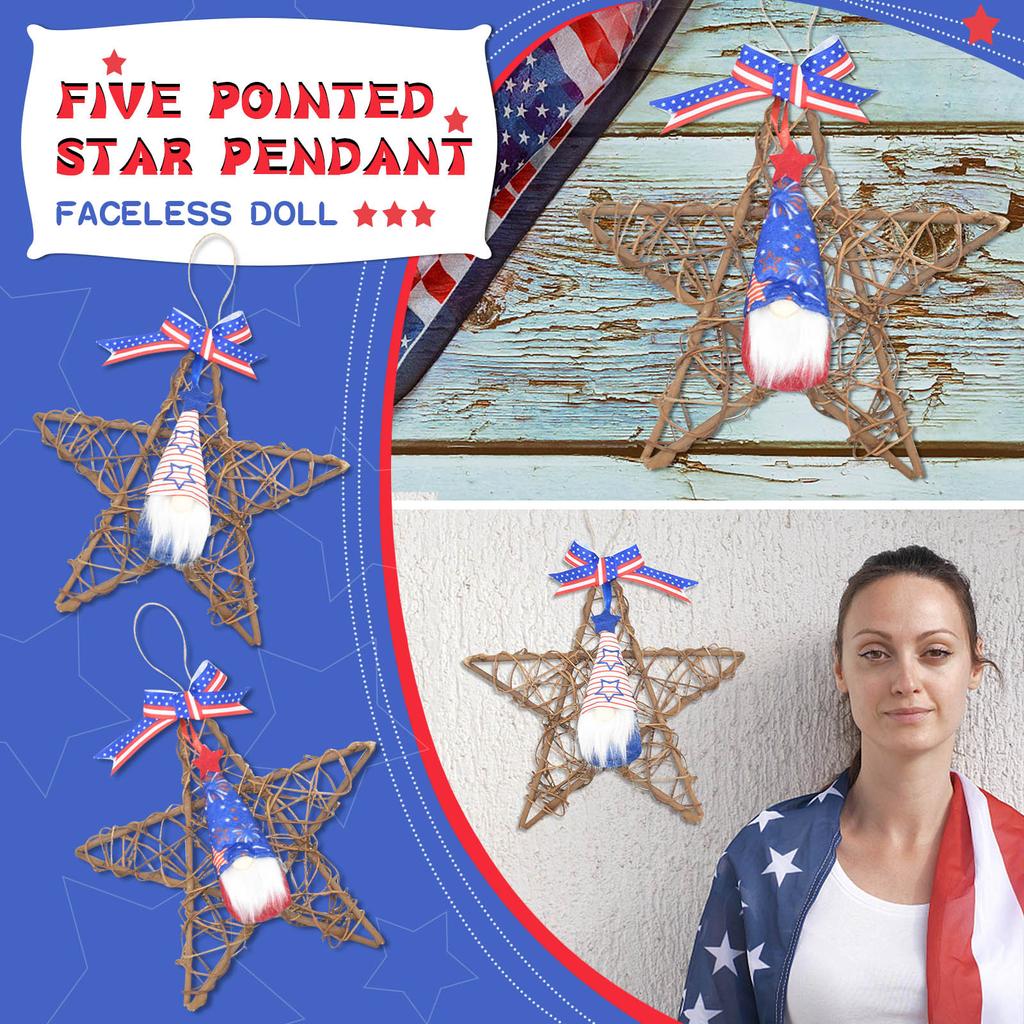 Buy Independence Day Faceless Doll Rattan Ring Pendant Rattan Window Pendant at affordable ...