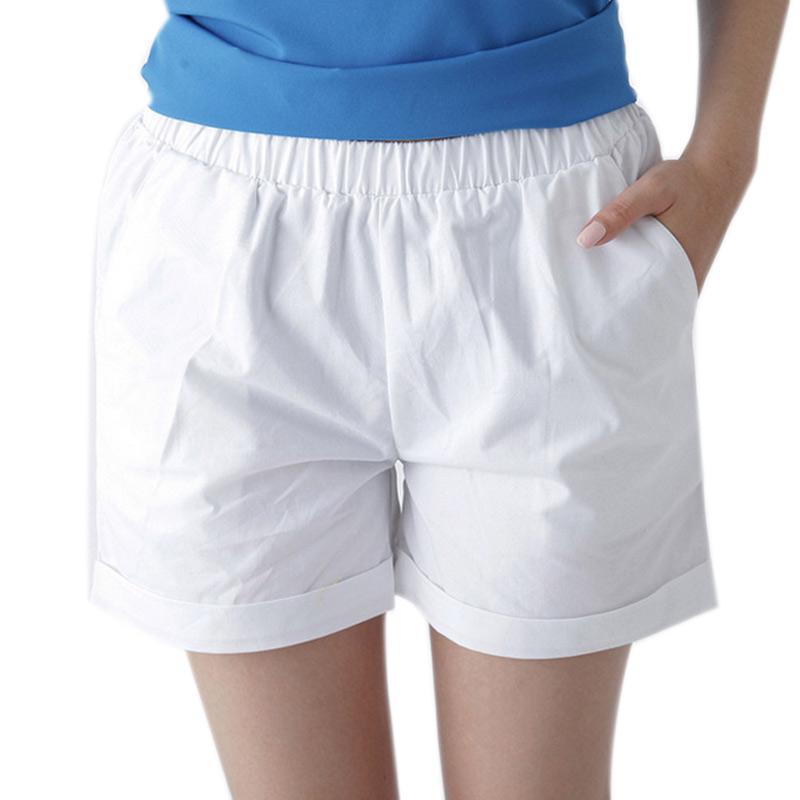 Buy Summer Candy Color Casual Cotton Shorts Solid Women Elastic Pants ...
