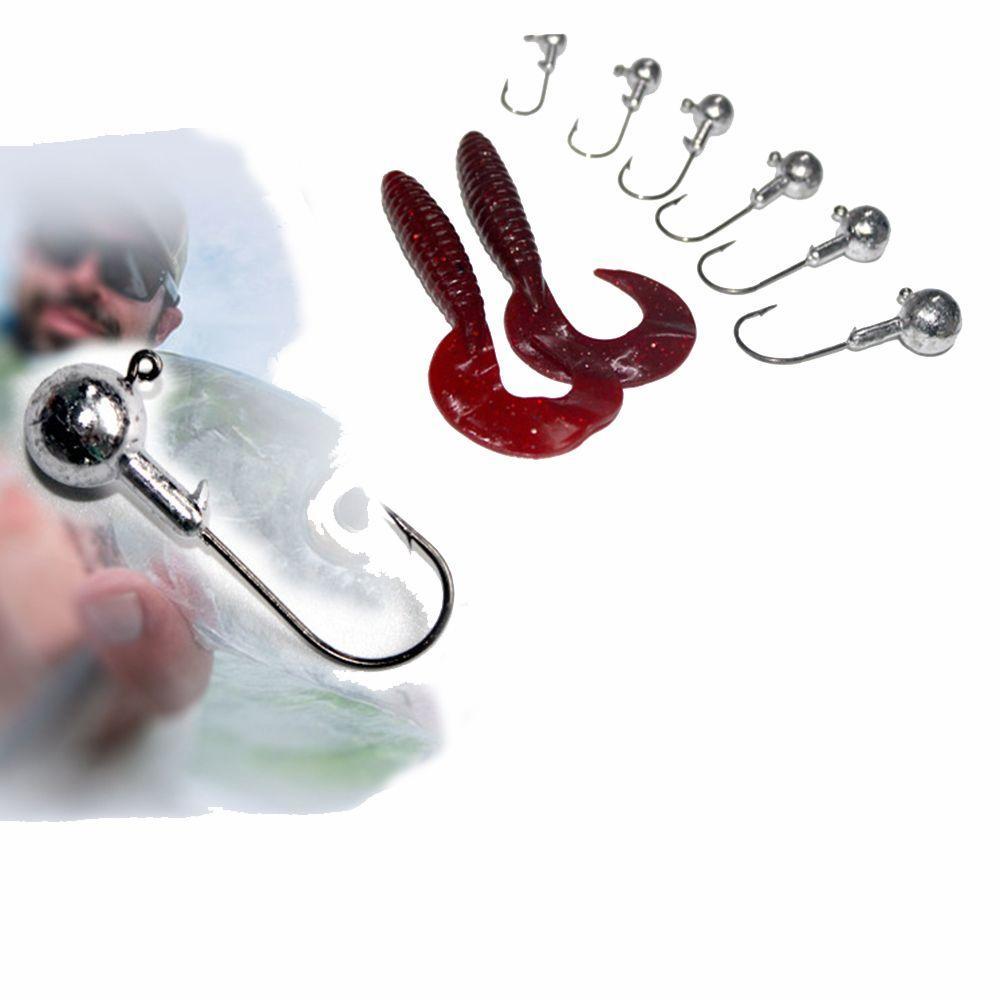 Buy 5pcs Hot Sharp Perforated Jigging Bait Lead Head Hook Carbon Steel ...