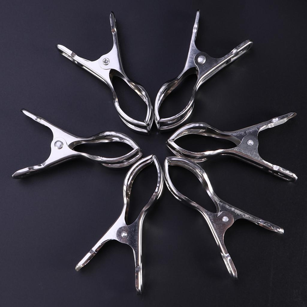 Buy 24Pcs Stainless Steel Clips Windproof Strong Indoor Spring Large ...