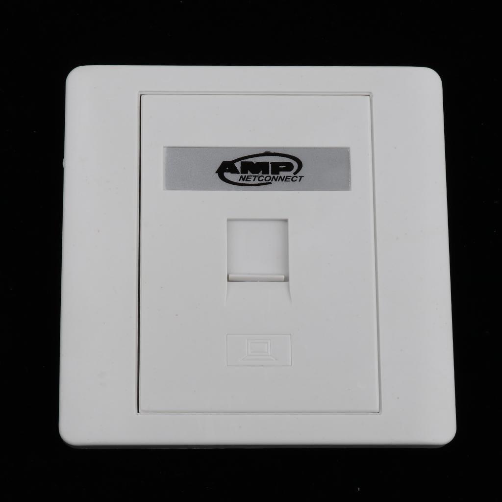Buy Quad Data Wall Outlet Face Plate 1 Port RJ45/RJ11 Ethernet Network ...