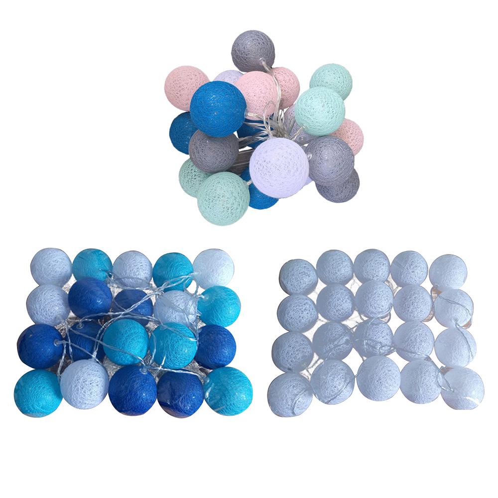 Buy 3M 20 LED Colorful Cotton Ball LED String Christmas Wedding Party ...