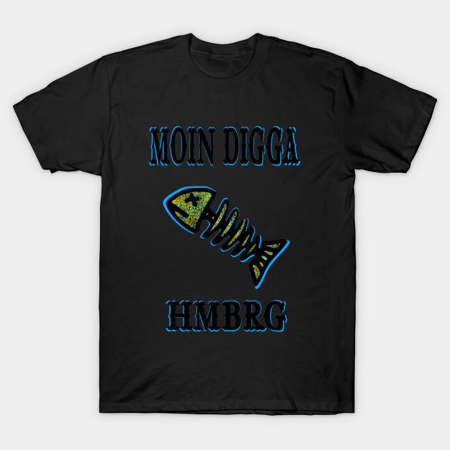 Buy Men Black Print T-shirt Super Large TShirtmoin digga hmbrg t shirt ...