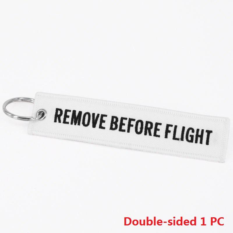 Buy Remove Before Flight Key Chain Chaveiro Red Embroidery Ring for ...