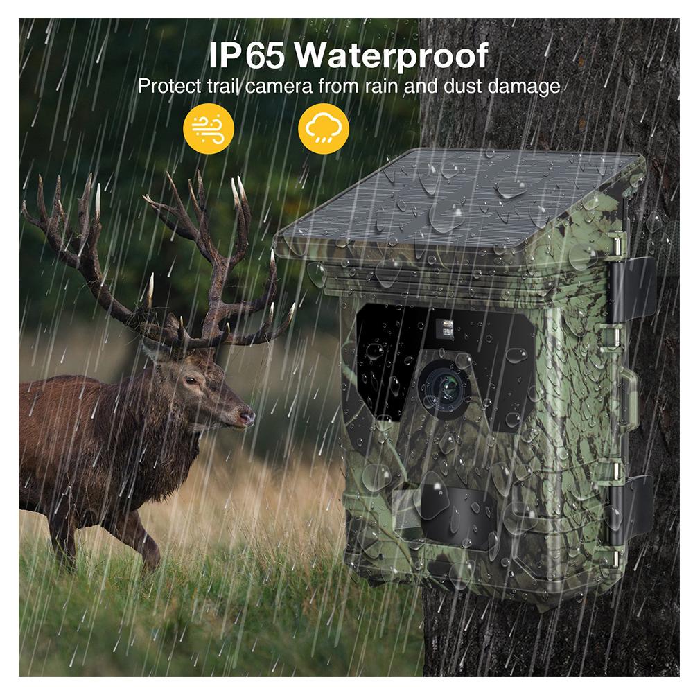 Solar Camera Solar Powered Trail Camera 50MP 4K With Night Vision - 0 ...