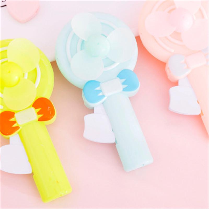 Cartoon Children's Small Fan Toy Mini Portable Hand-held Hand-operated ...