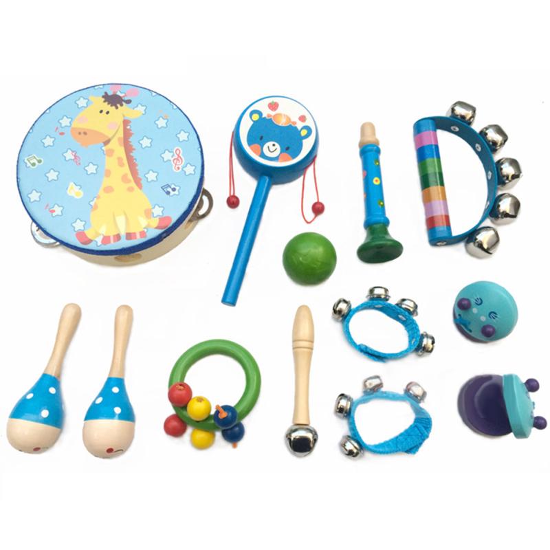 Buy 13pcs/Set Wooden Percussion Instruments Toy For Kids Preschool ...