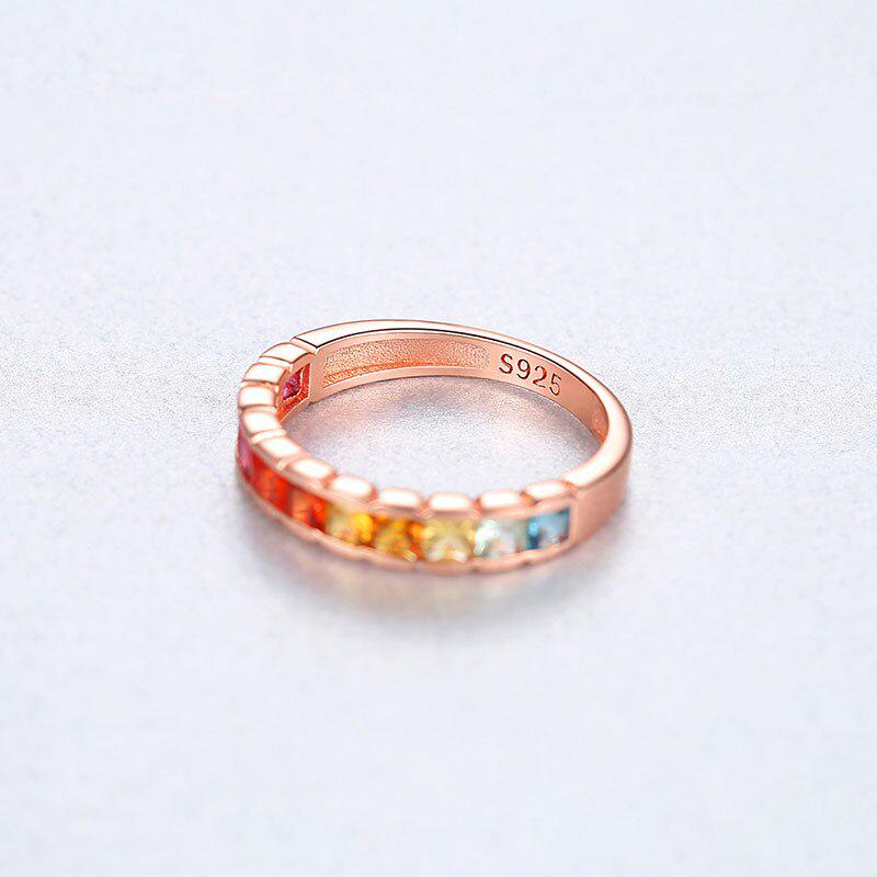 Buy Lindon S925 Silver Ring with 3MM Spinel Zircon Gemstone Retro ...
