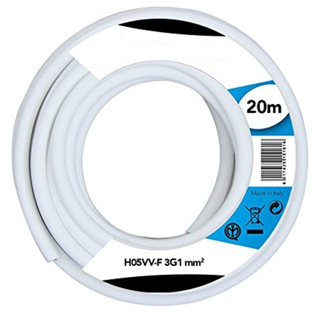 Buy Cavo Elettrico Prolunga 20mt 3g1 Mm H05vv-f Matassa Filo Elettrico ...
