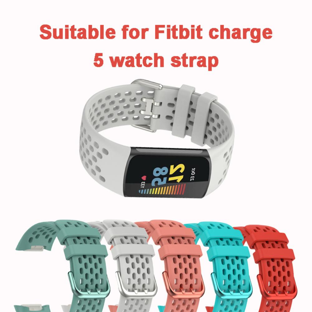 Strap For Fitbit Charge 5 Wristband Silicone Sports Replacement ...