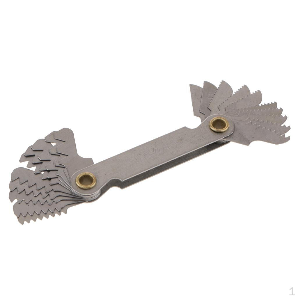 Buy 20 Leaves Screw Thread Screw Pitch Cutting Gauge Measuring Tool 55 ...