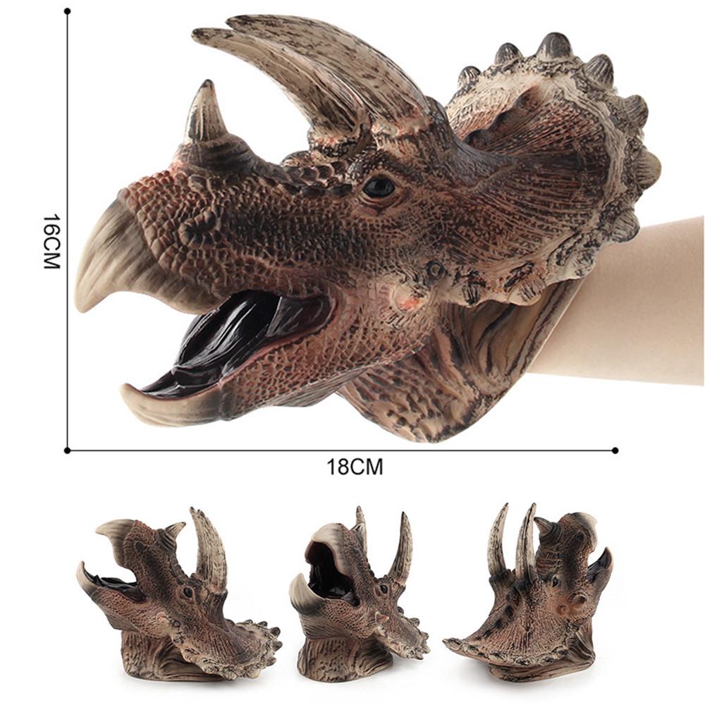 Buy Dinosaur Hand Puppets Role Play Realistic Carnotaurus Head Gloves ...