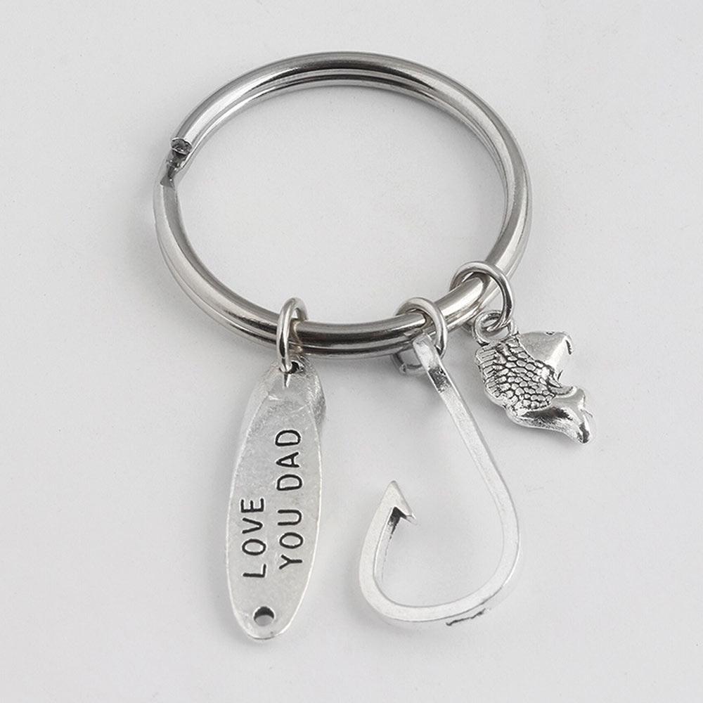 Buy Fishing Father's LOVE YOU DAD Chain Dad Gift Fish Key Keyring ...