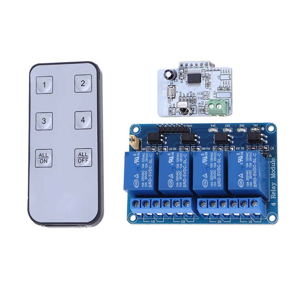 Buy 4CH 6 Button Infrared IR Remote Control Relay Modu at affordable ...