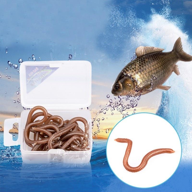 Buy 20g Artificial Fishing Lures Cuttable Silicone Smell Worms Bait at ...