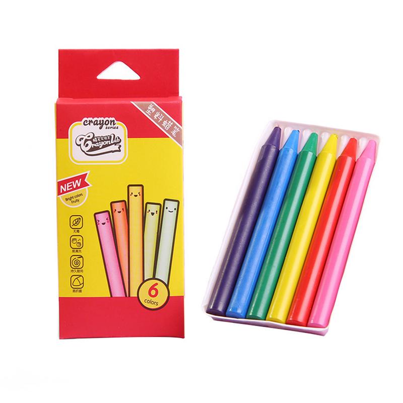 Buy 6 Colors Kids Toy Crayons Non-toxic Safety Children Color Crayons ...