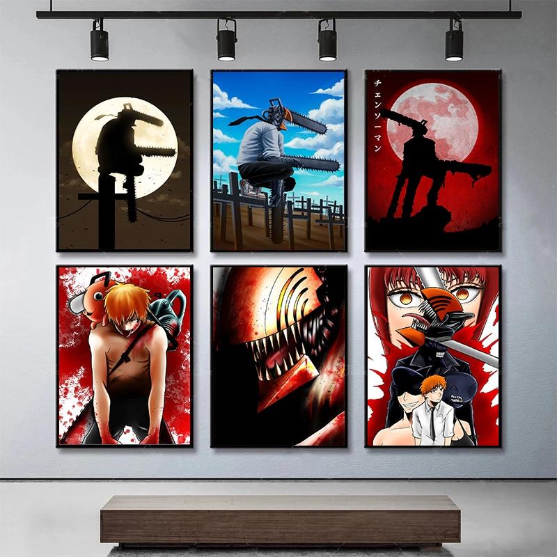 Testere Adam Anime Posterler Japon Anime Manga Denji Testere Adam Duvar ...