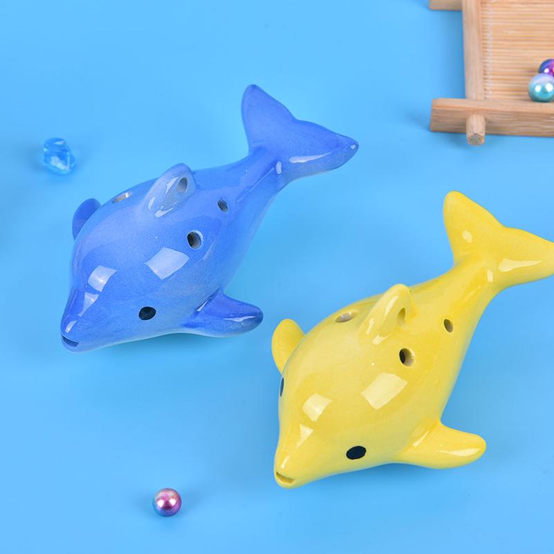 Fashion Mini Dolphin 6 Hole Professional Ceramic Flute Musical ...