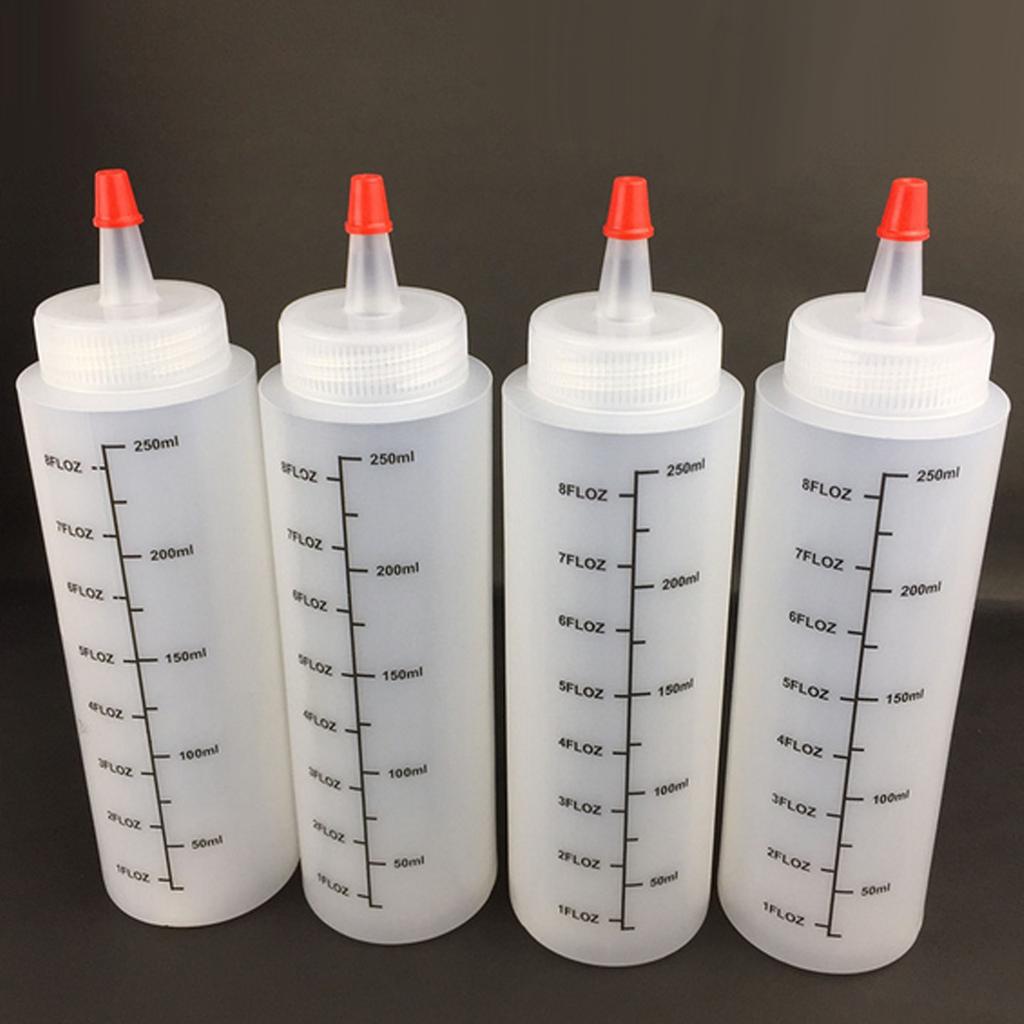 Buy 8PCS 240ml Plastic Empty Salad Dressing Ketchup Jam Sauce Squeeze ...